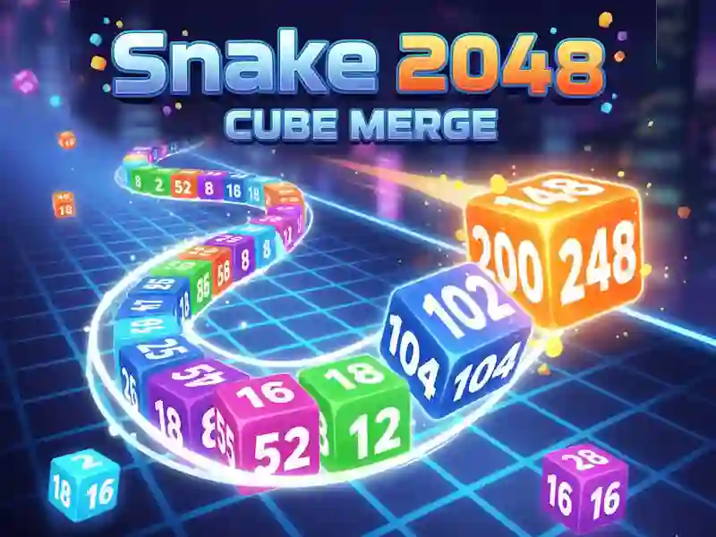 Snake 2048: Cube Merge 🕹️ Hrajte online na SGameS
